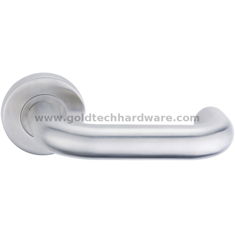 U Shape Stainless Steel Tube Lever Handle with Rosette And Escutcheon ...