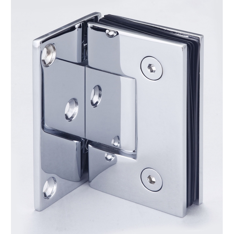 Solid Brass 90 Degree Wall Mount Offset Back Plate Shower Door Hinges ...